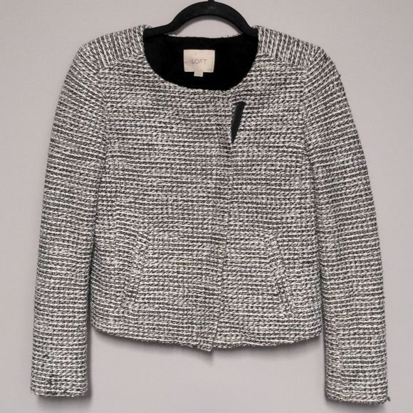 LOFT | Jackets & Coats | Loft Asymmetrical Cropped Jacket | Poshmark